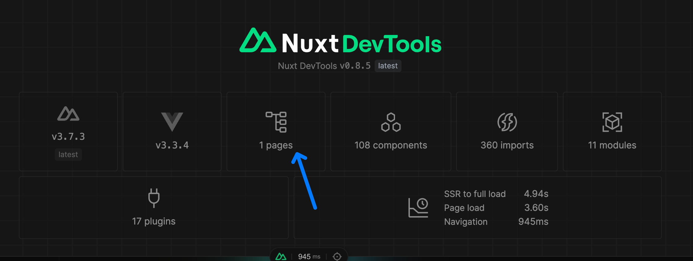 Typo when only one page · Issue #432 · nuxt/devtools · GitHub